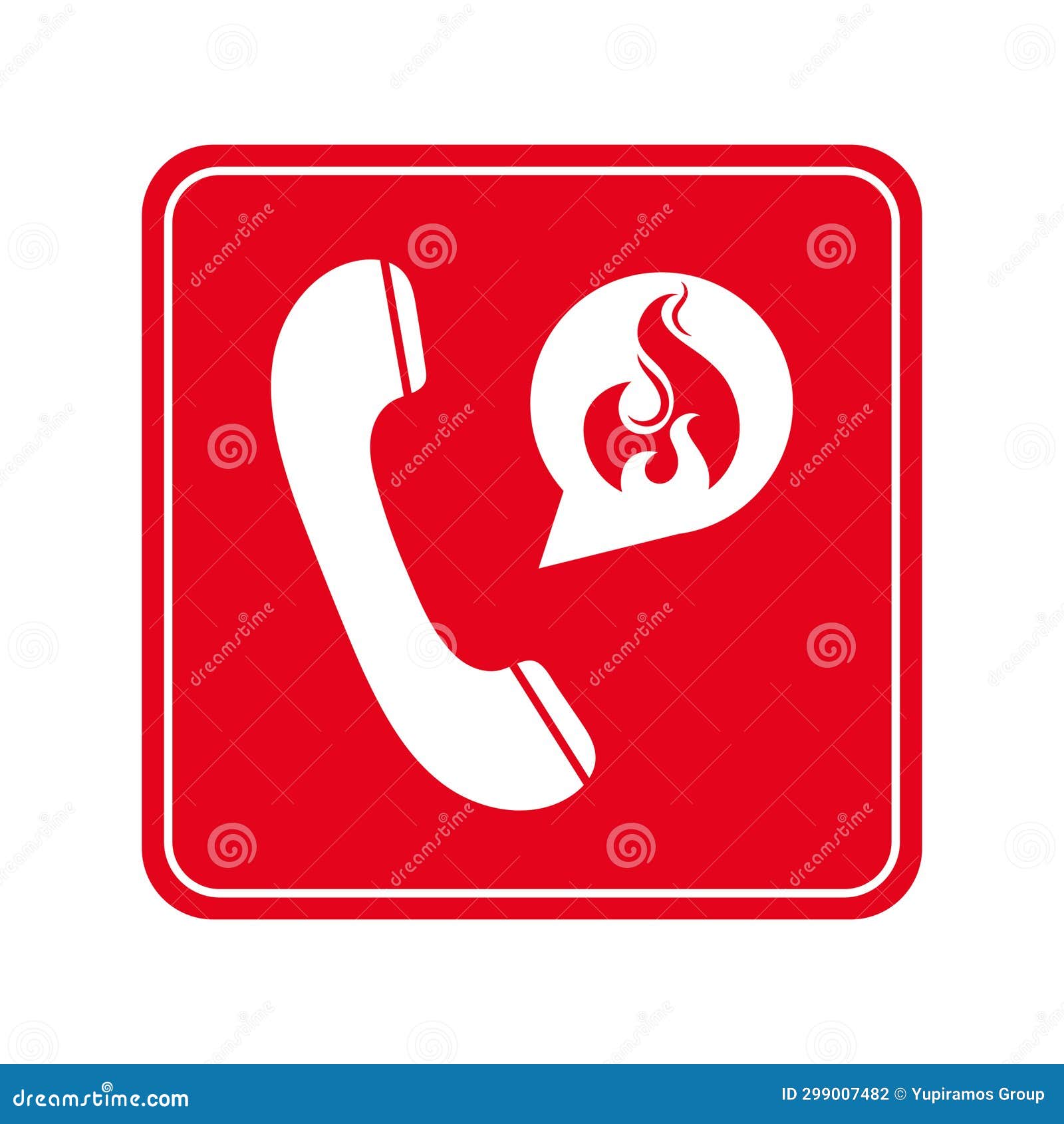 Fire emergency call stock vector. Illustration of careful - 299007482