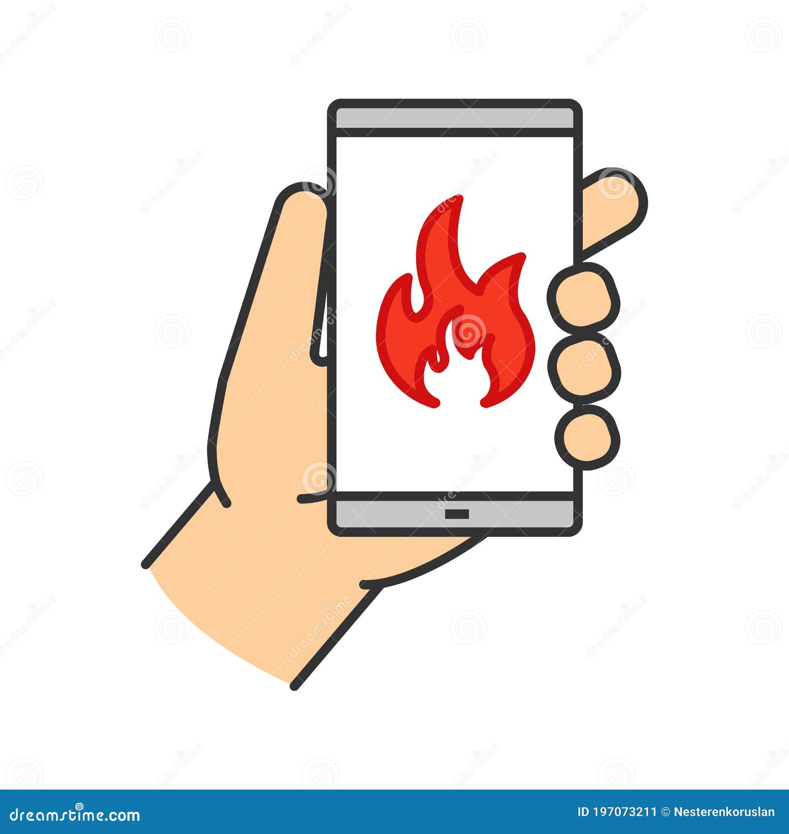 Fire Emergency Calling Color Icon Stock Vector - Illustration of flame ... Fire Emergency Calling Color Icon Stock Vector - Illustration of flame ...