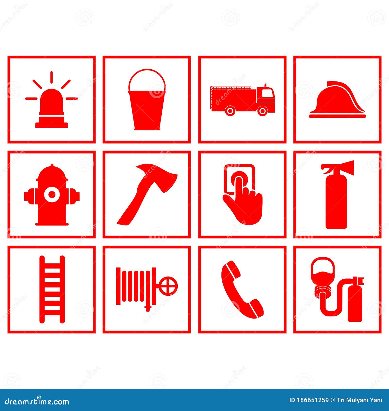 Fire Emergency Tools Icon Vector Design Symbol Stock Vector ...