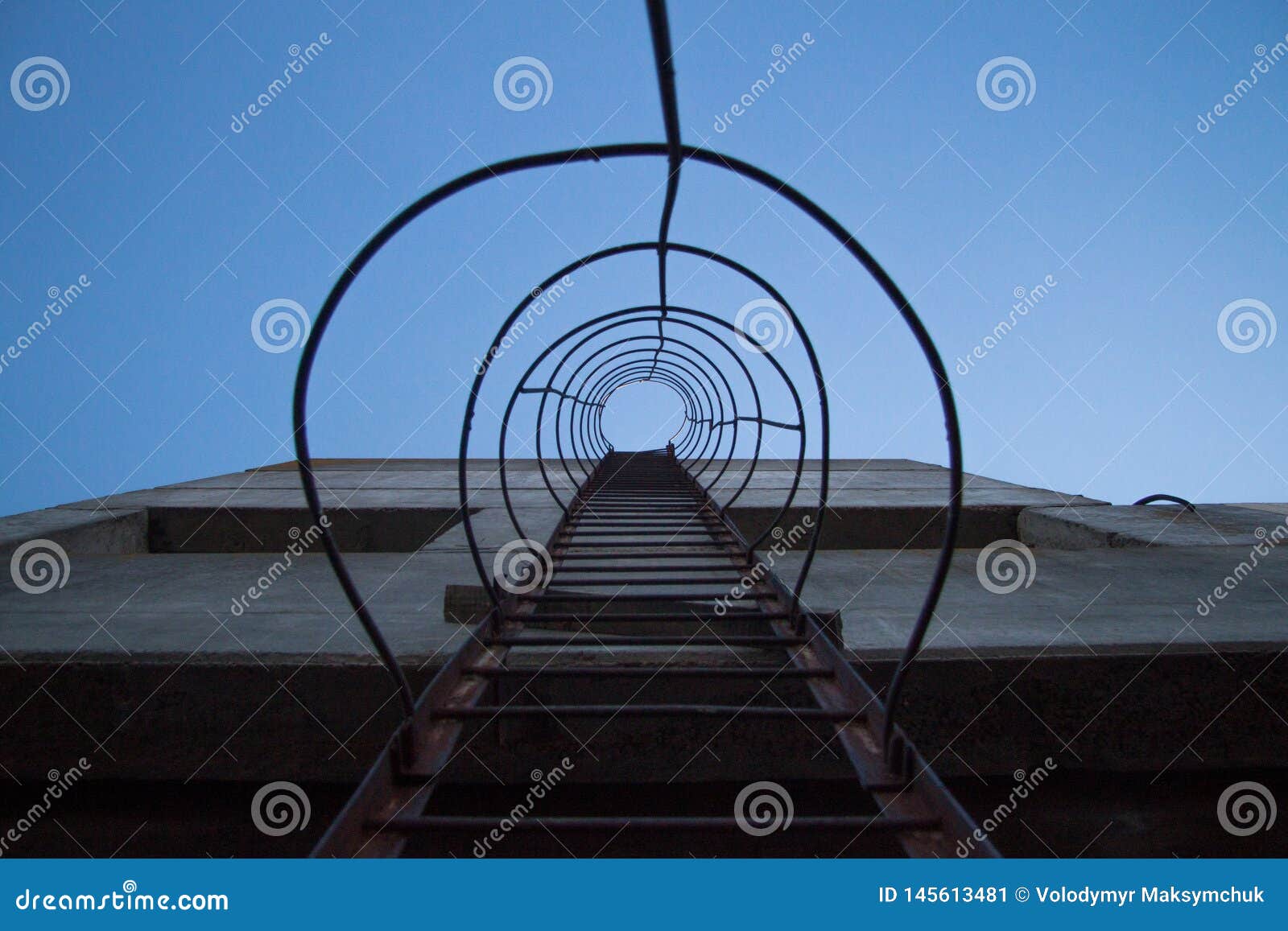 Fire Emergency Escape Ladder On A Building Vertical Angle Royalty-Free ...