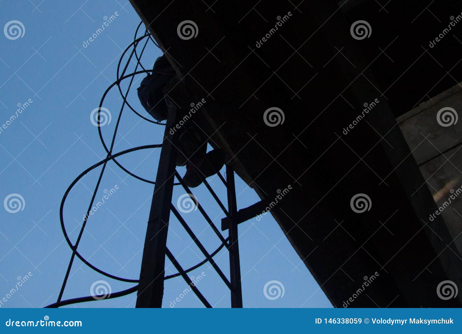 Fire Emergency Escape Ladder on a Building Vertical Angle Stock Image ...