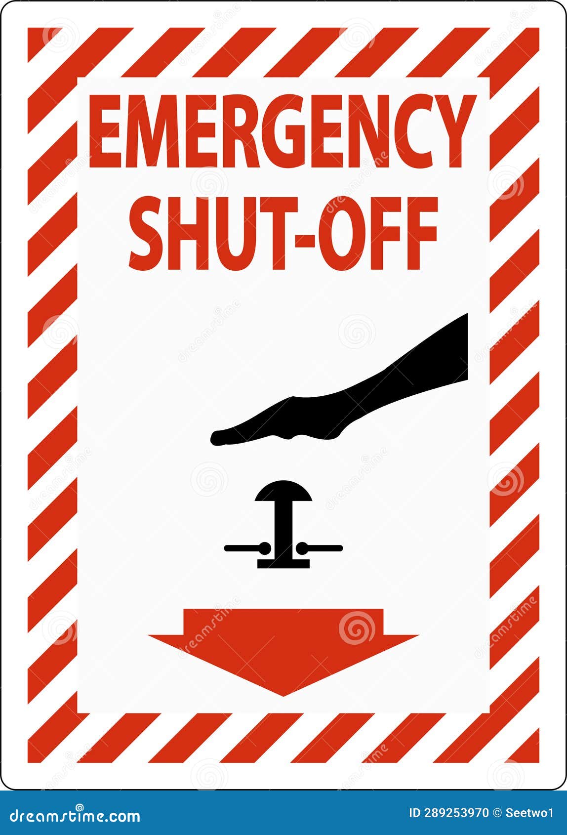 Fire and Emergency Sign Emergency Shut-off Switch Stock Vector ...