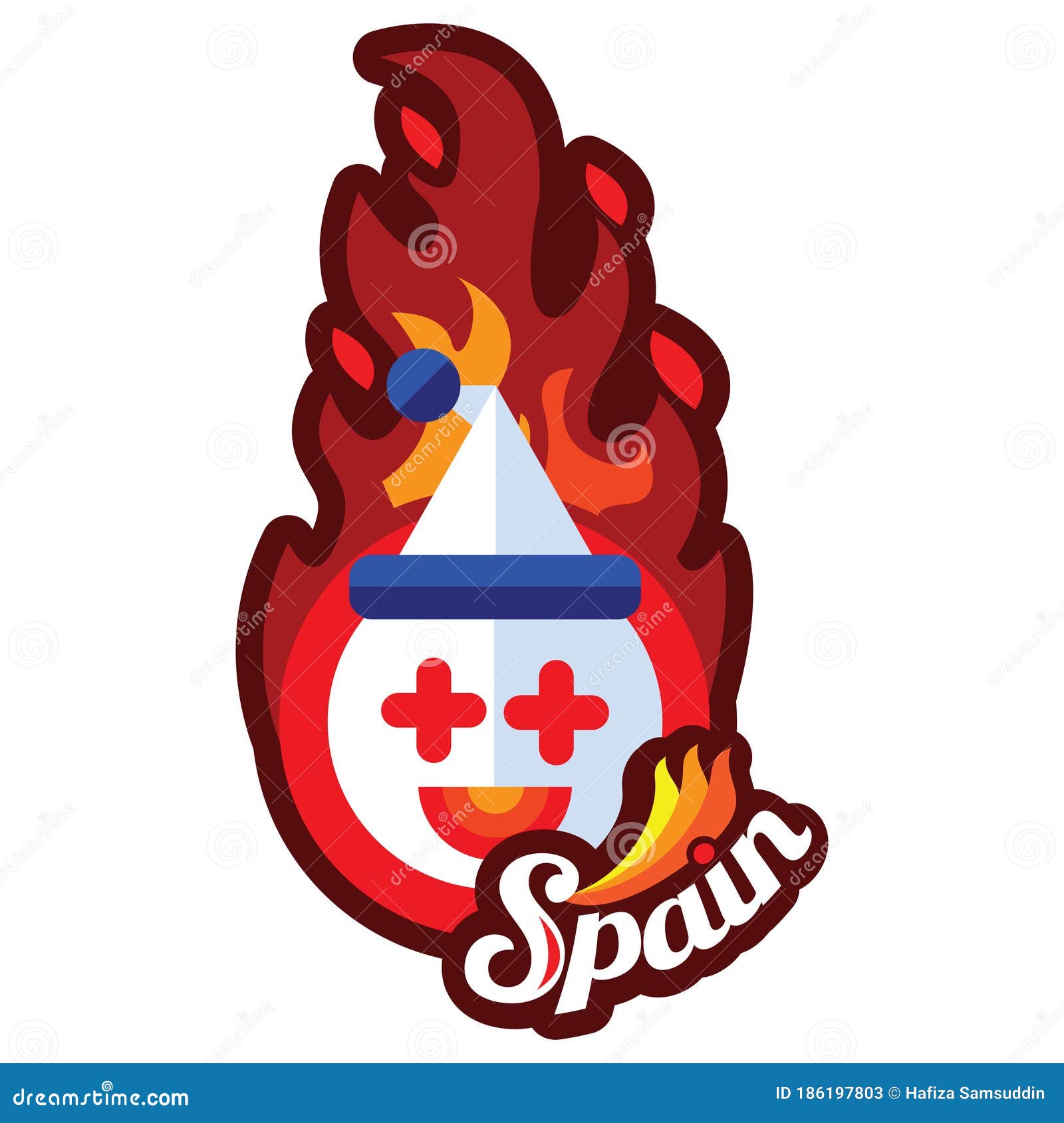 Fire Emoticon Cartoon Vector | CartoonDealer.com #50319587