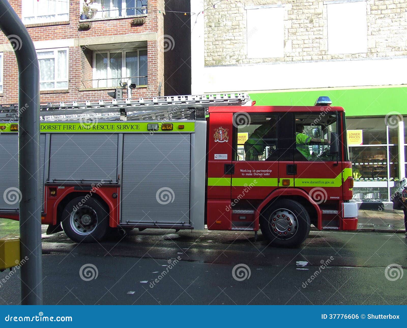 Fire Engine Arrives Accident Swanage Dorset Editorial Photo - Image of ...