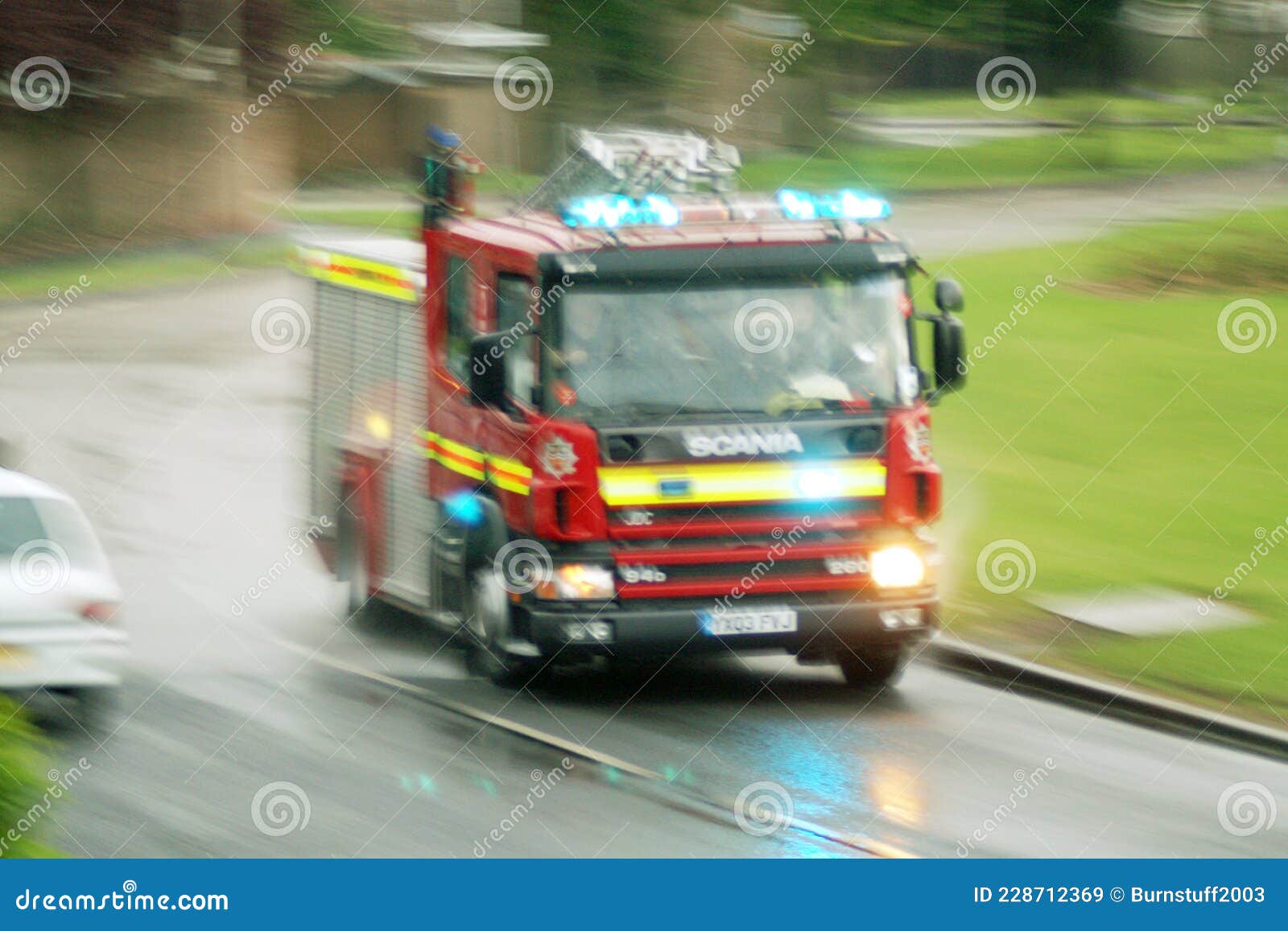 Fire Appliance, Fire Engine in Action Editorial Stock Image - Image of ...