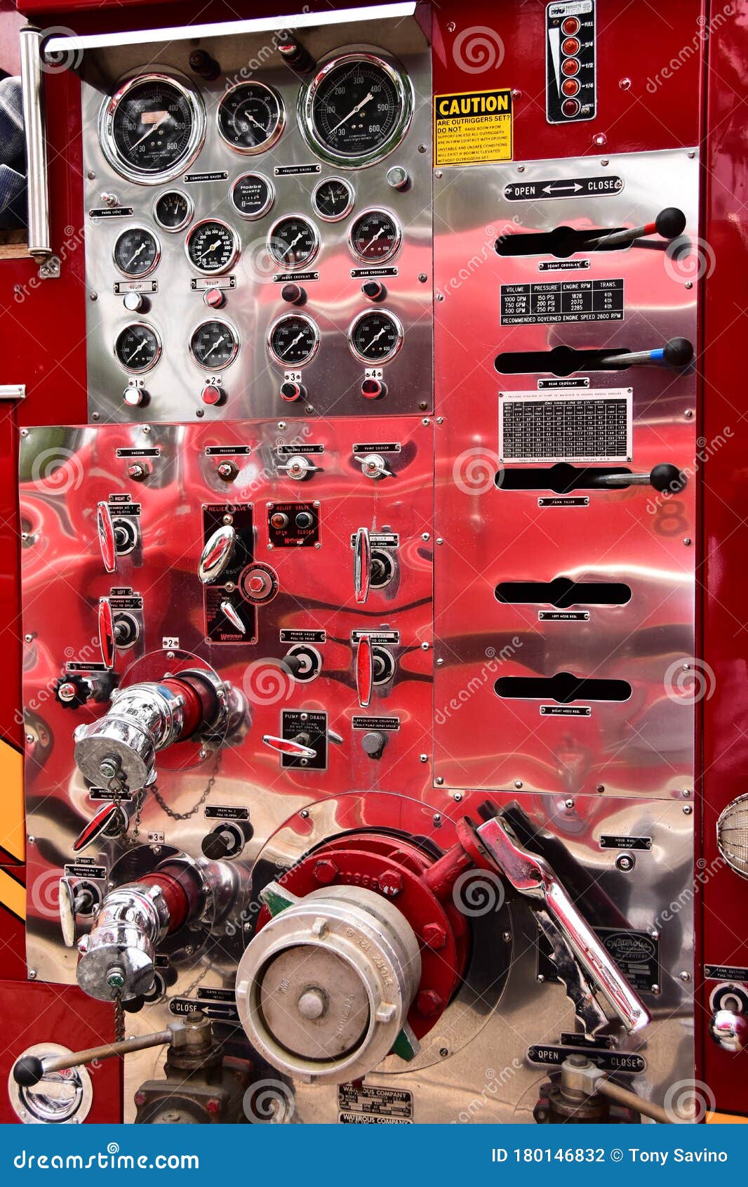 Fire Engine Control Panel for Pumps and Pressures Editorial Photography ...