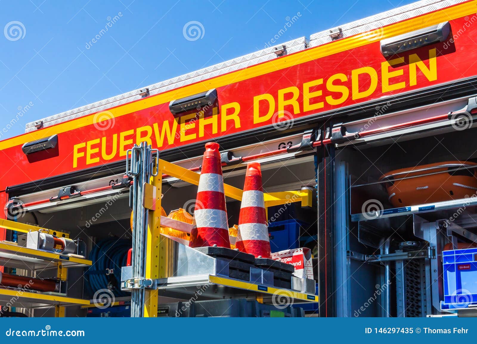 Fire Engine Dresden, Saxony Editorial Image - Image of town, street ...