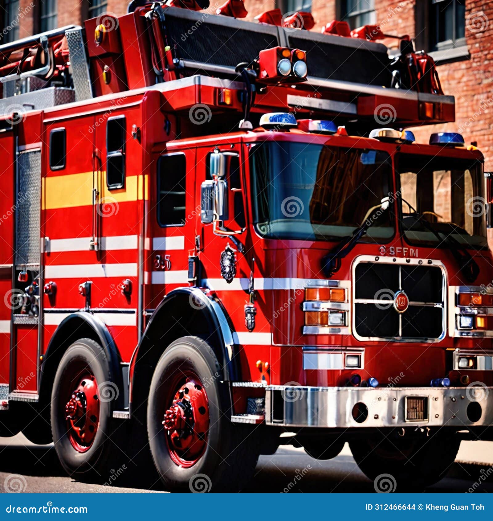 Fire Engine, Emergency Response Vehicle for Fire Fighting Stock ...