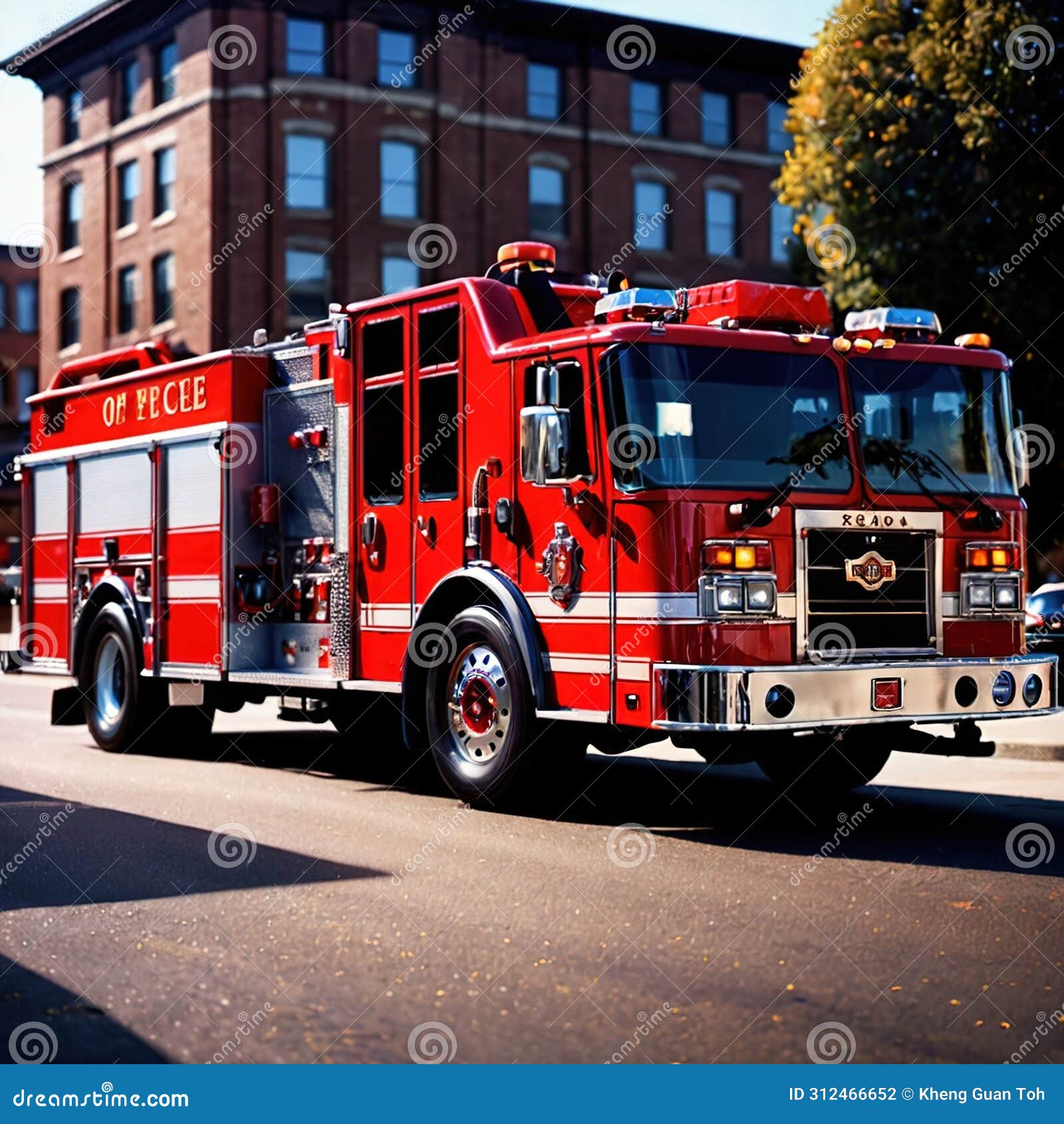 Fire Engine, Emergency Response Vehicle for Fire Fighting Stock ...