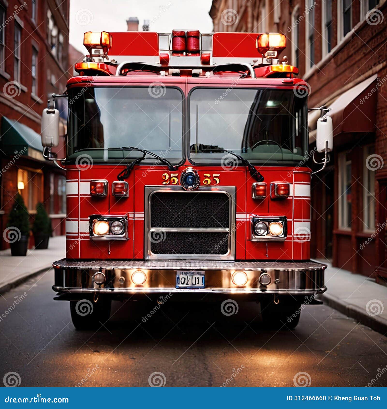 Fire Engine, Emergency Response Vehicle for Fire Fighting Stock ...