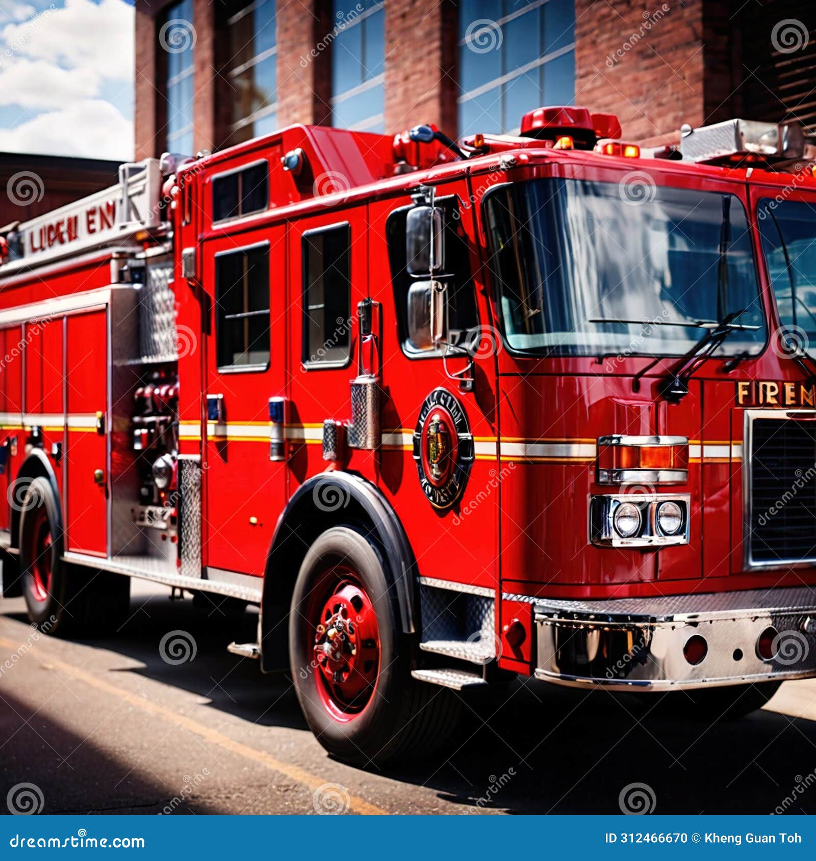 Fire Engine, Emergency Response Vehicle for Fire Fighting Stock ...