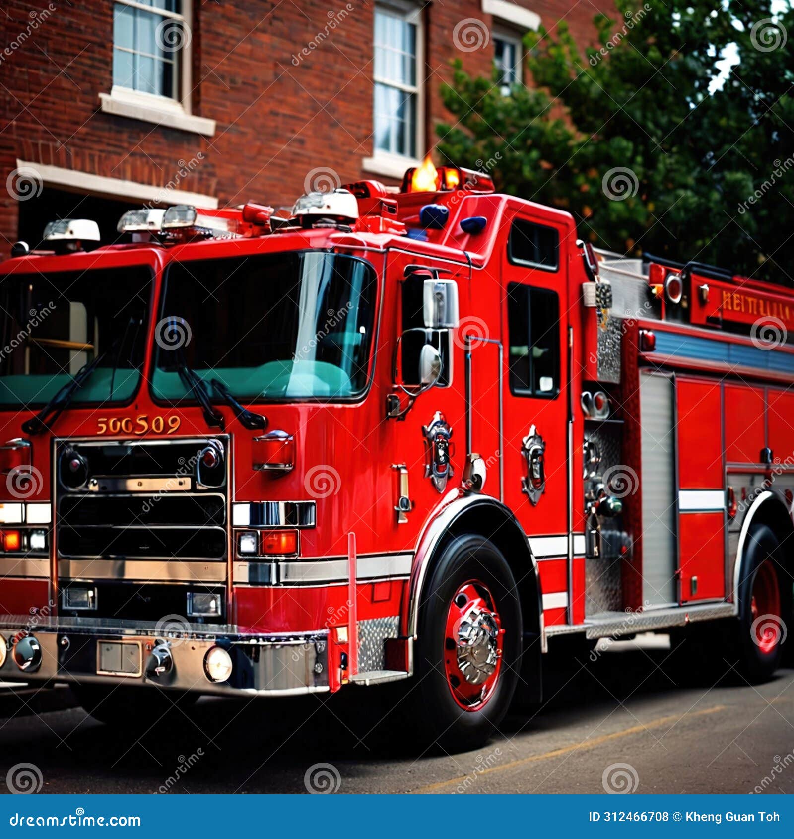 Fire Engine, Emergency Response Vehicle for Fire Fighting Stock ...