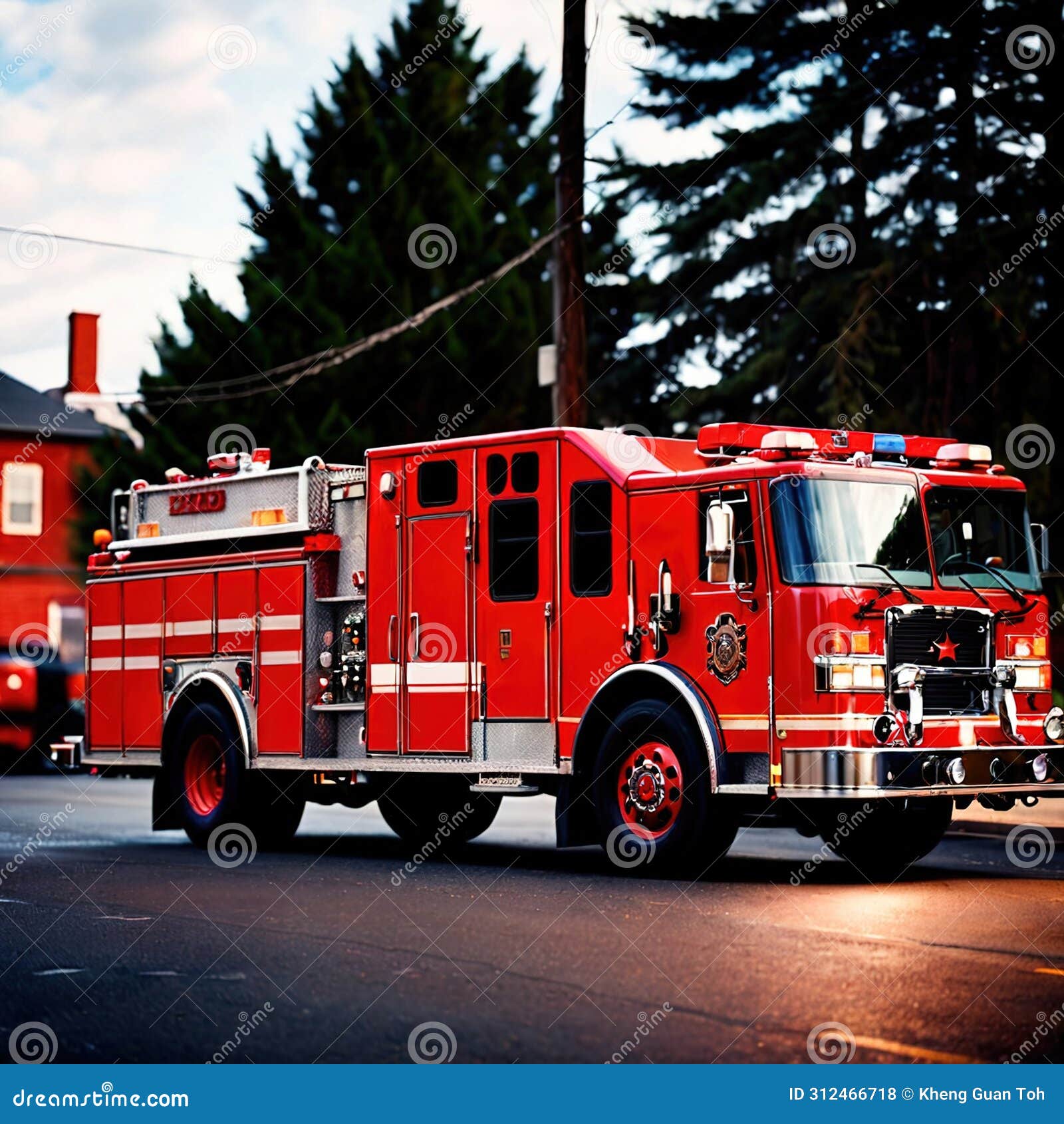 Fire Engine, Emergency Response Vehicle for Fire Fighting Stock ...