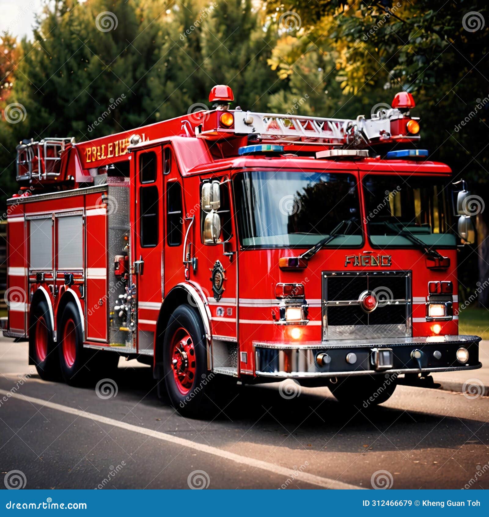 Fire Engine, Emergency Response Vehicle for Fire Fighting Stock ...