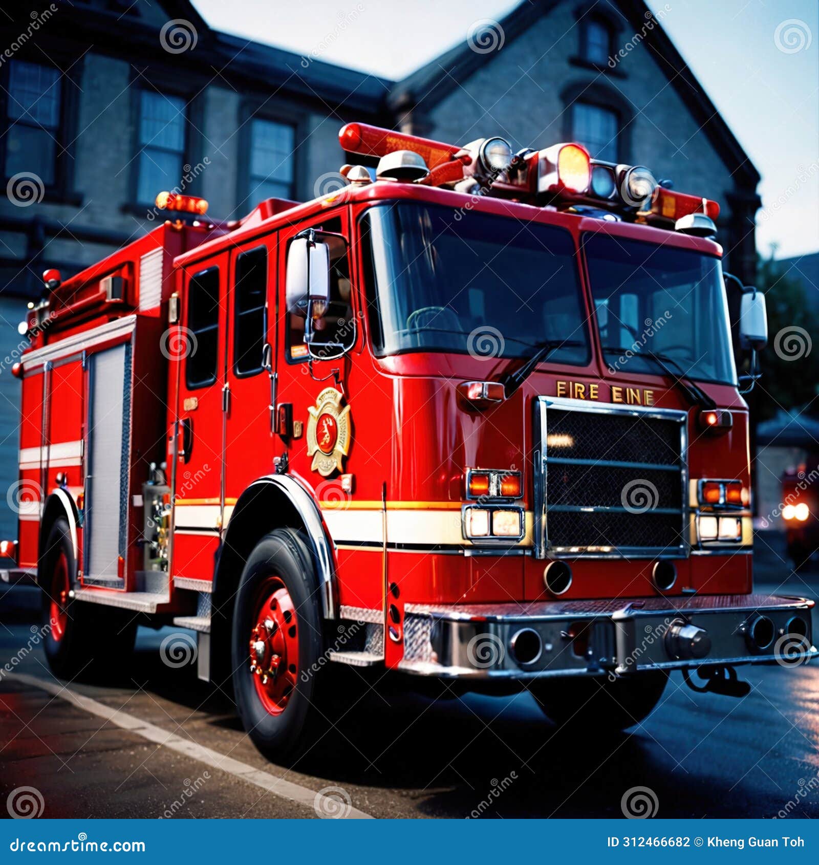 Fire Engine, Emergency Response Vehicle for Fire Fighting Stock ...