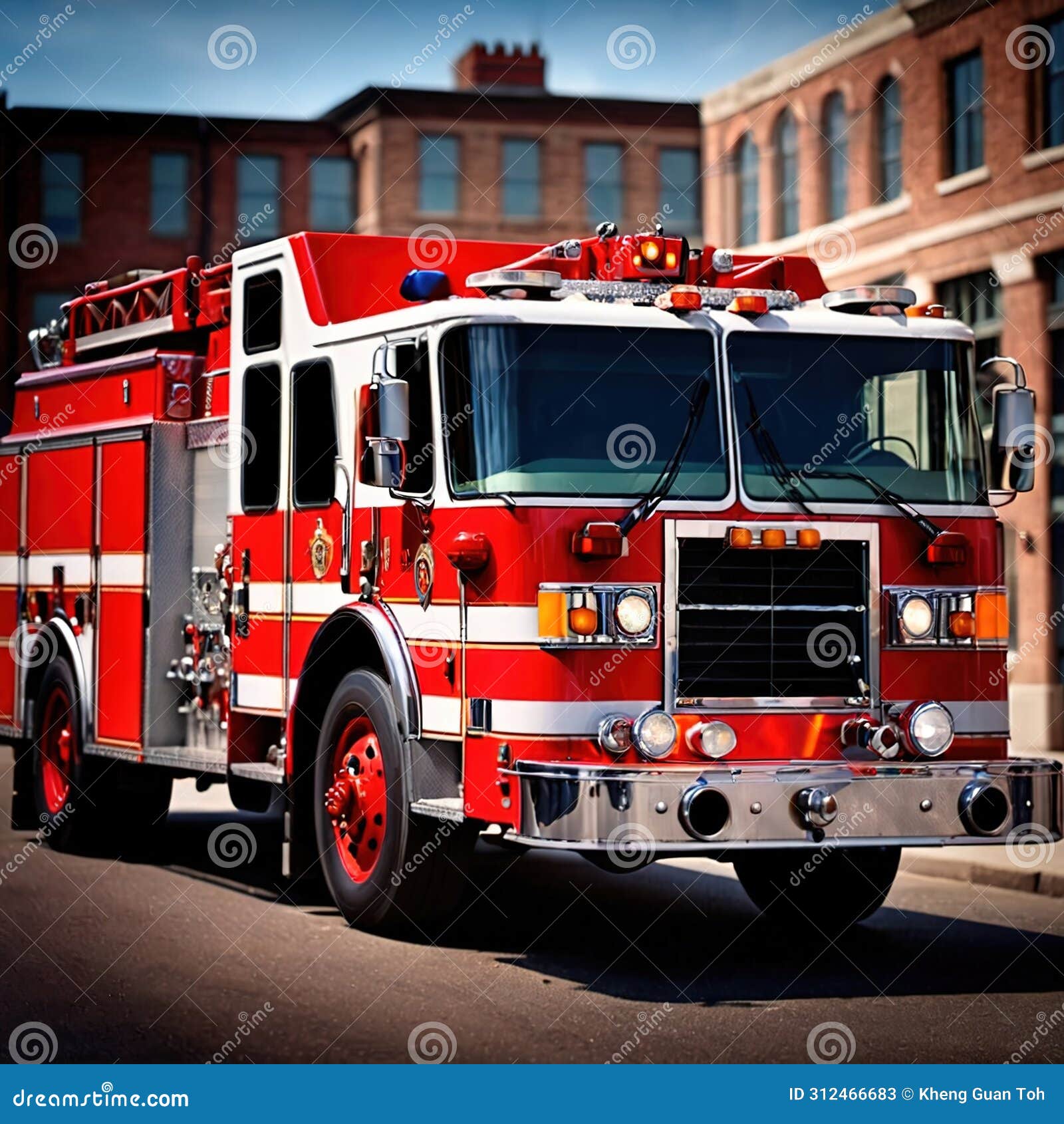 Fire Engine, Emergency Response Vehicle for Fire Fighting Stock ...