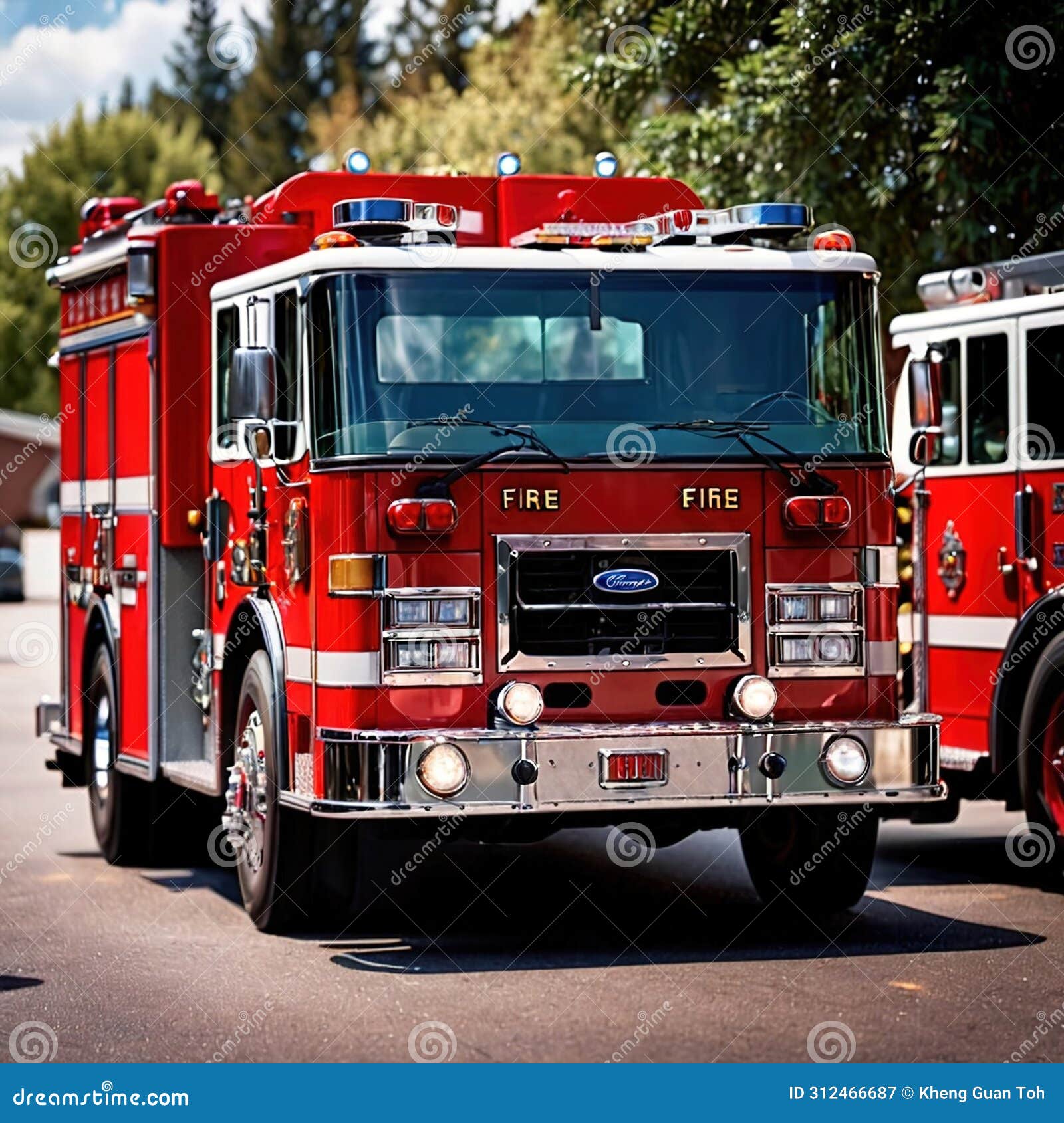 Fire Engine, Emergency Response Vehicle for Fire Fighting Stock ...
