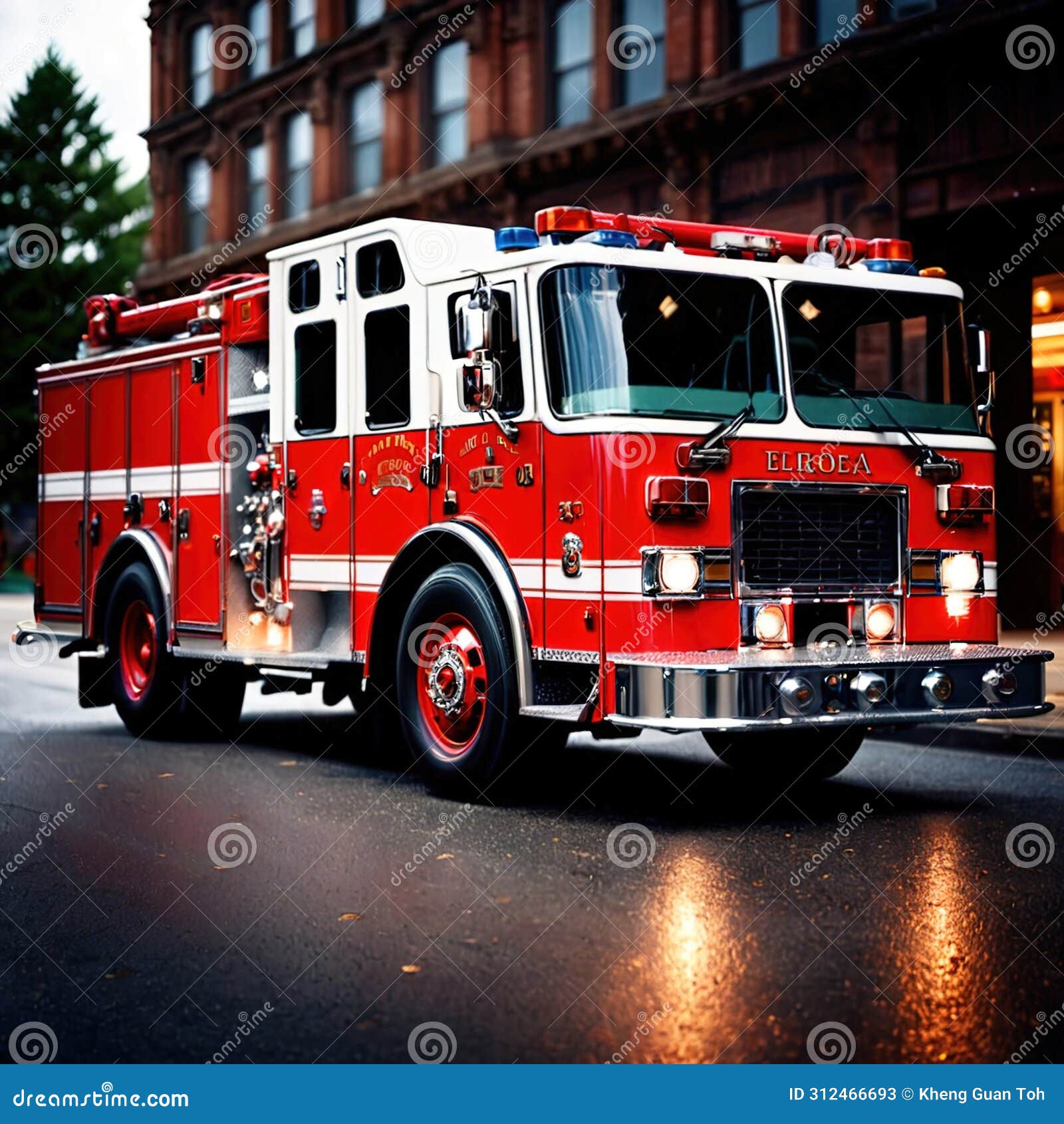 Fire Engine, Emergency Response Vehicle for Fire Fighting Stock ...