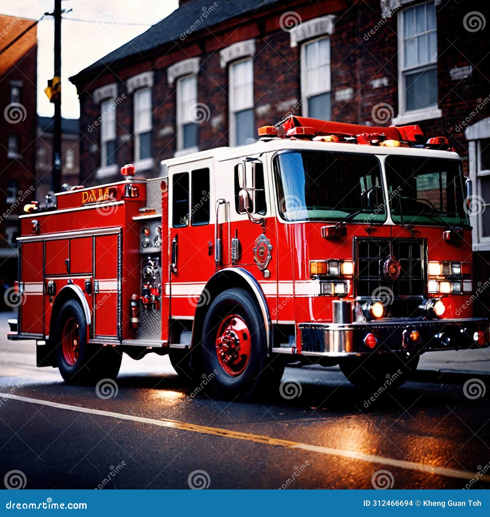 Fire Engine, Emergency Response Vehicle for Fire Fighting Stock ...