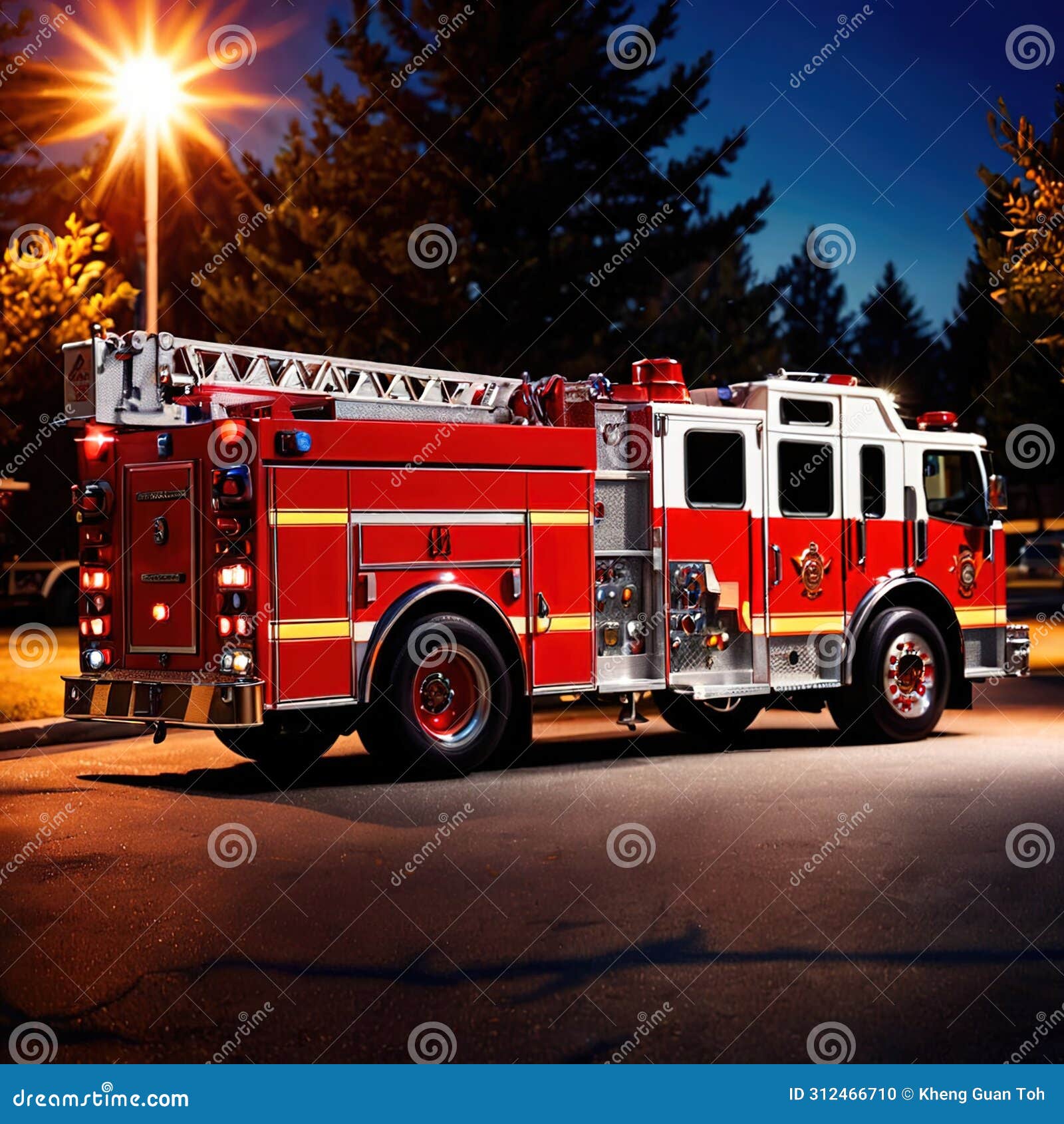 Fire Engine, Emergency Response Vehicle for Fire Fighting Stock ...