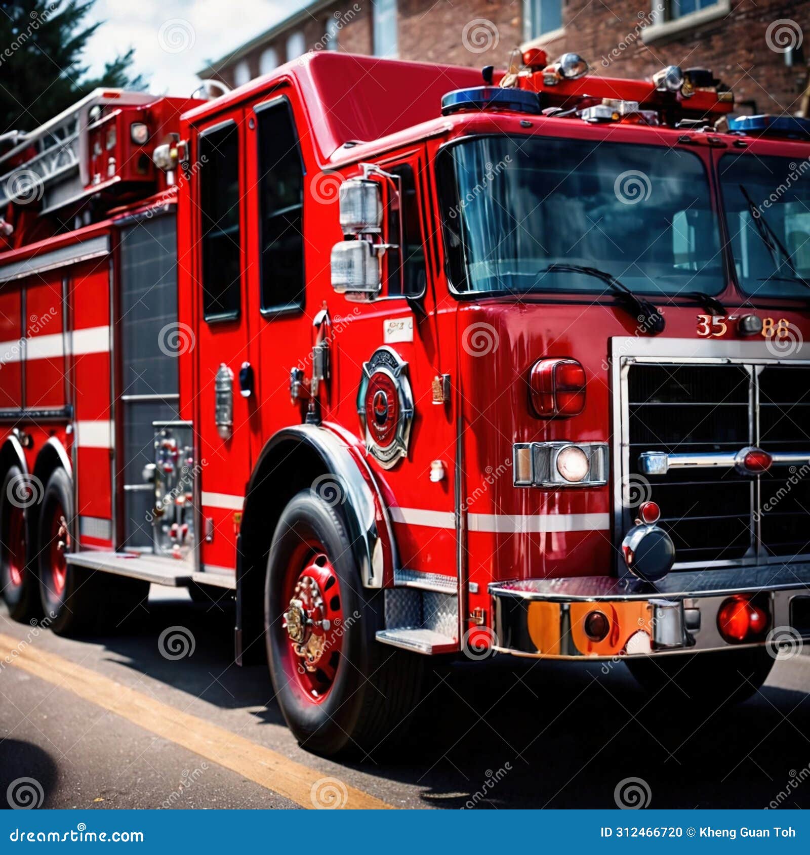 Fire Engine, Emergency Response Vehicle for Fire Fighting Stock ...