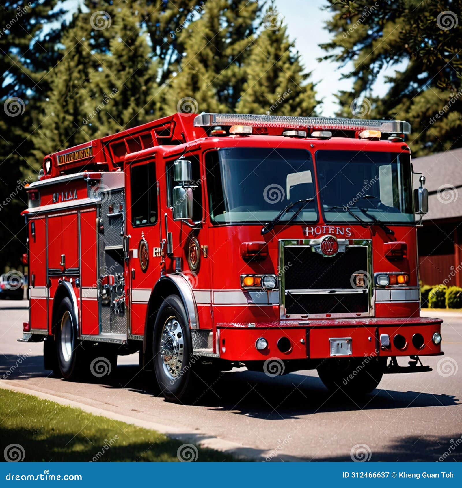 Fire Engine, Emergency Response Vehicle for Fire Fighting Stock ...
