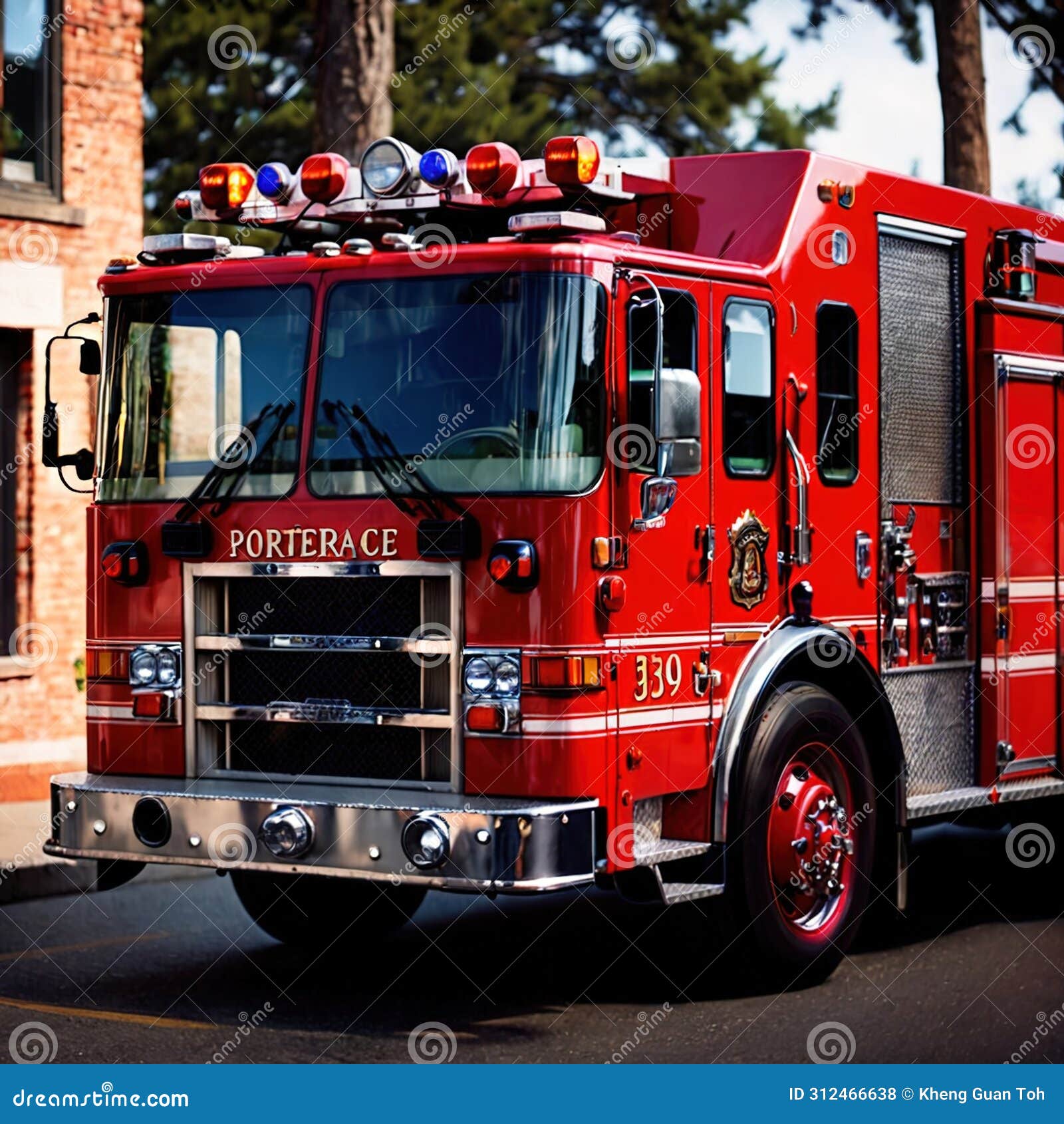 Fire Engine, Emergency Response Vehicle for Fire Fighting Stock ...
