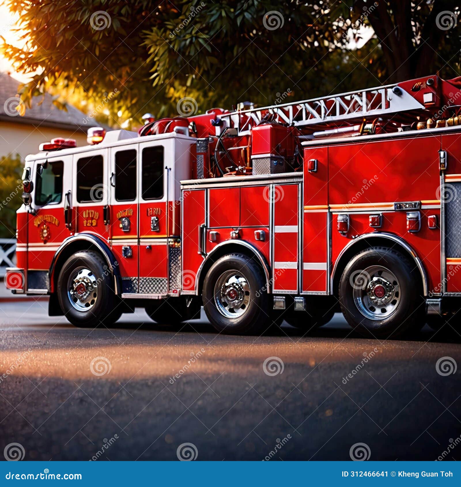 Fire Engine, Emergency Response Vehicle for Fire Fighting Stock ...