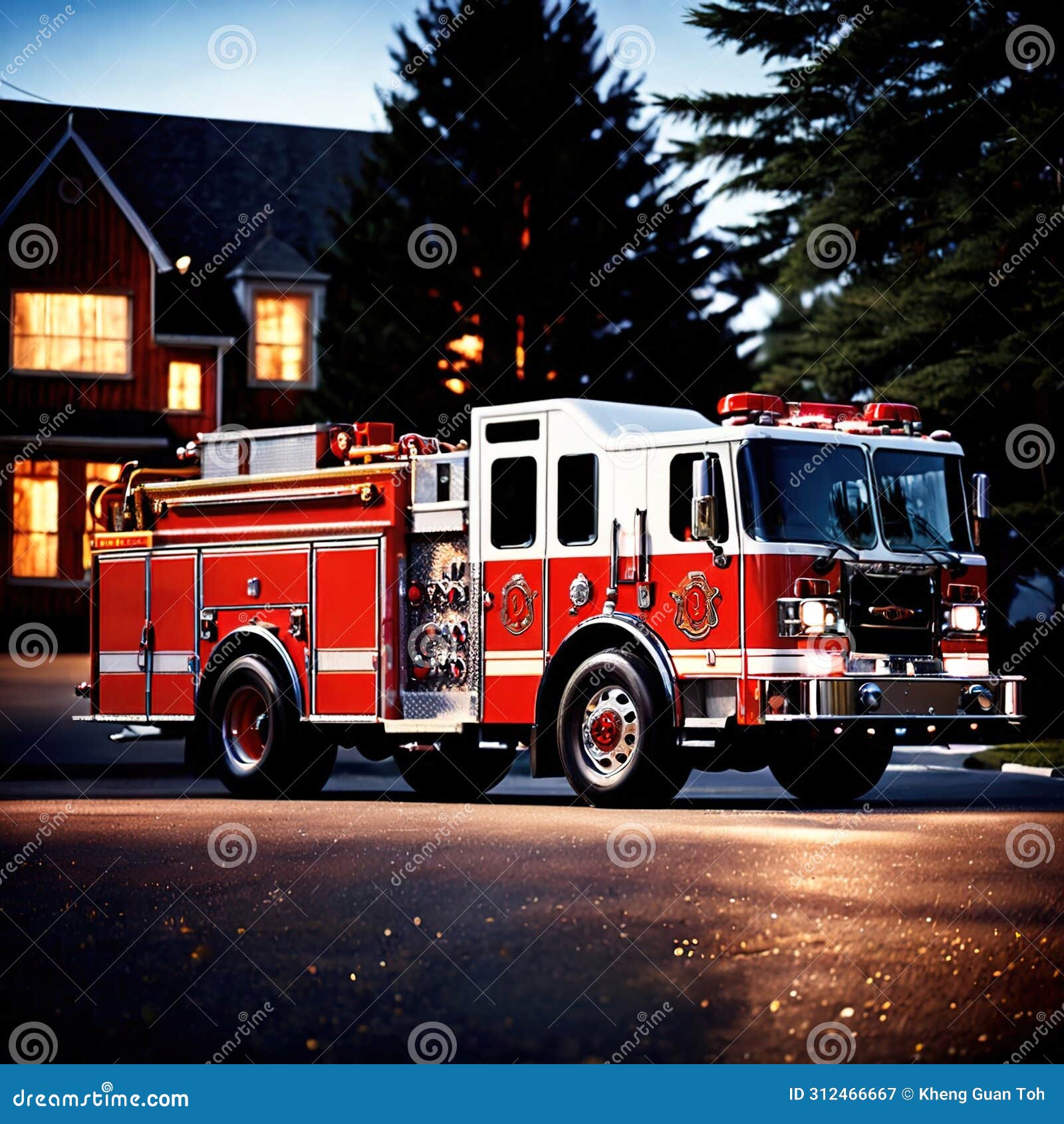 Fire Engine, Emergency Response Vehicle for Fire Fighting Stock ...