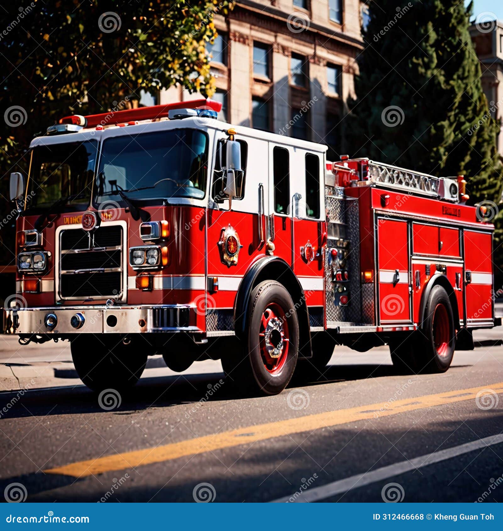 Fire Engine, Emergency Response Vehicle for Fire Fighting Stock ...