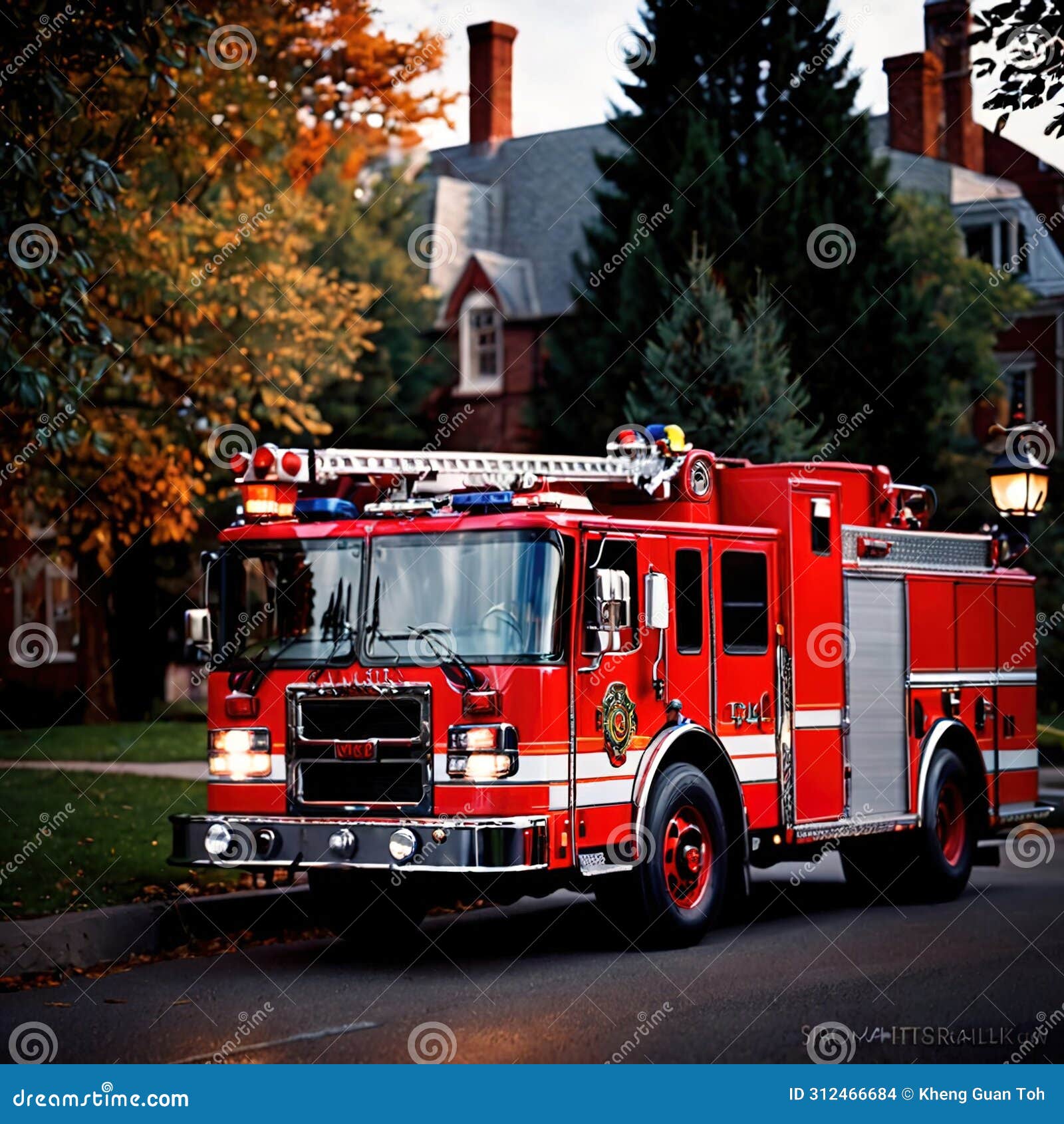 Fire Engine, Emergency Response Vehicle for Fire Fighting Stock ...