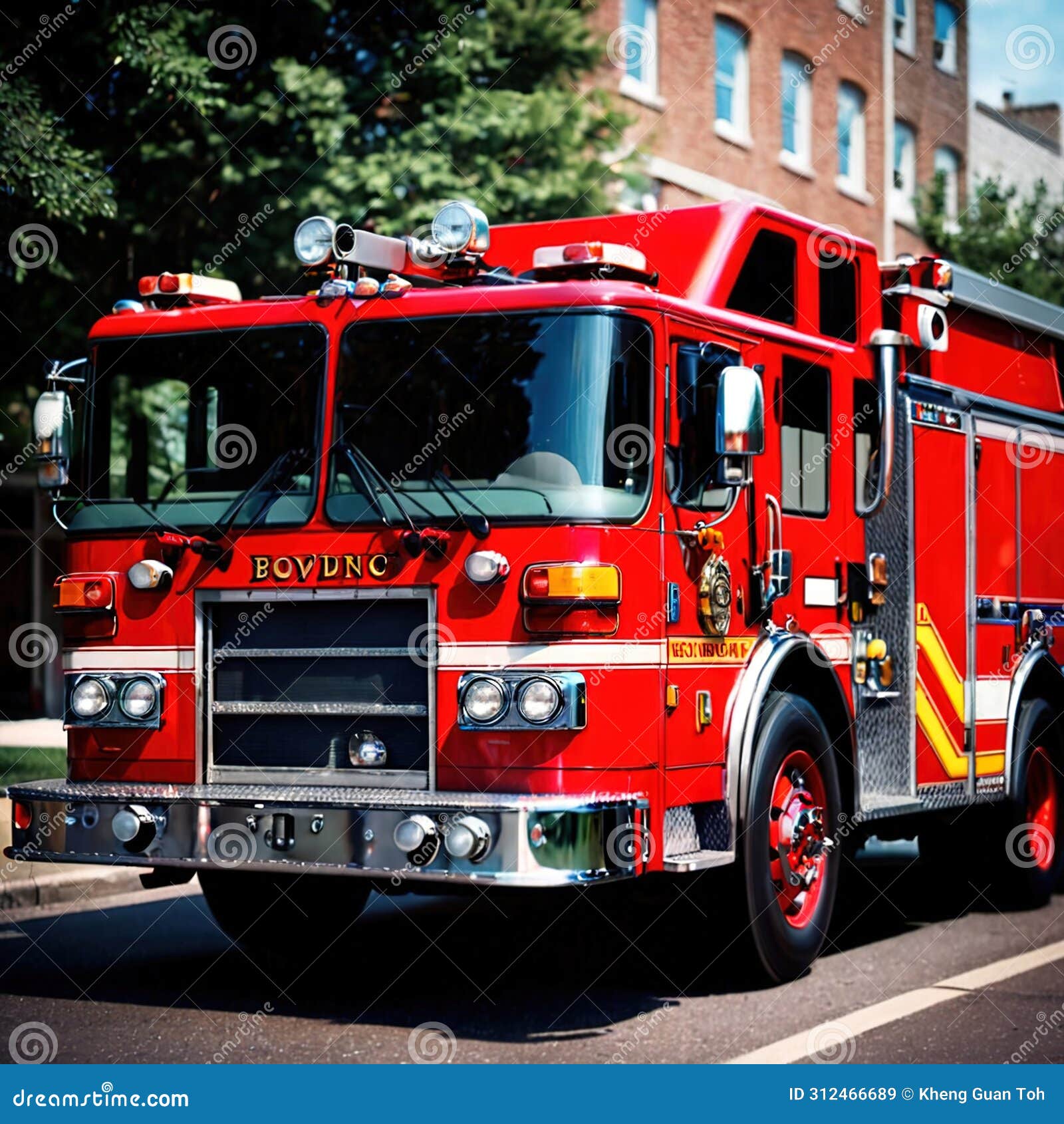 Fire Engine, Emergency Response Vehicle for Fire Fighting Stock ...