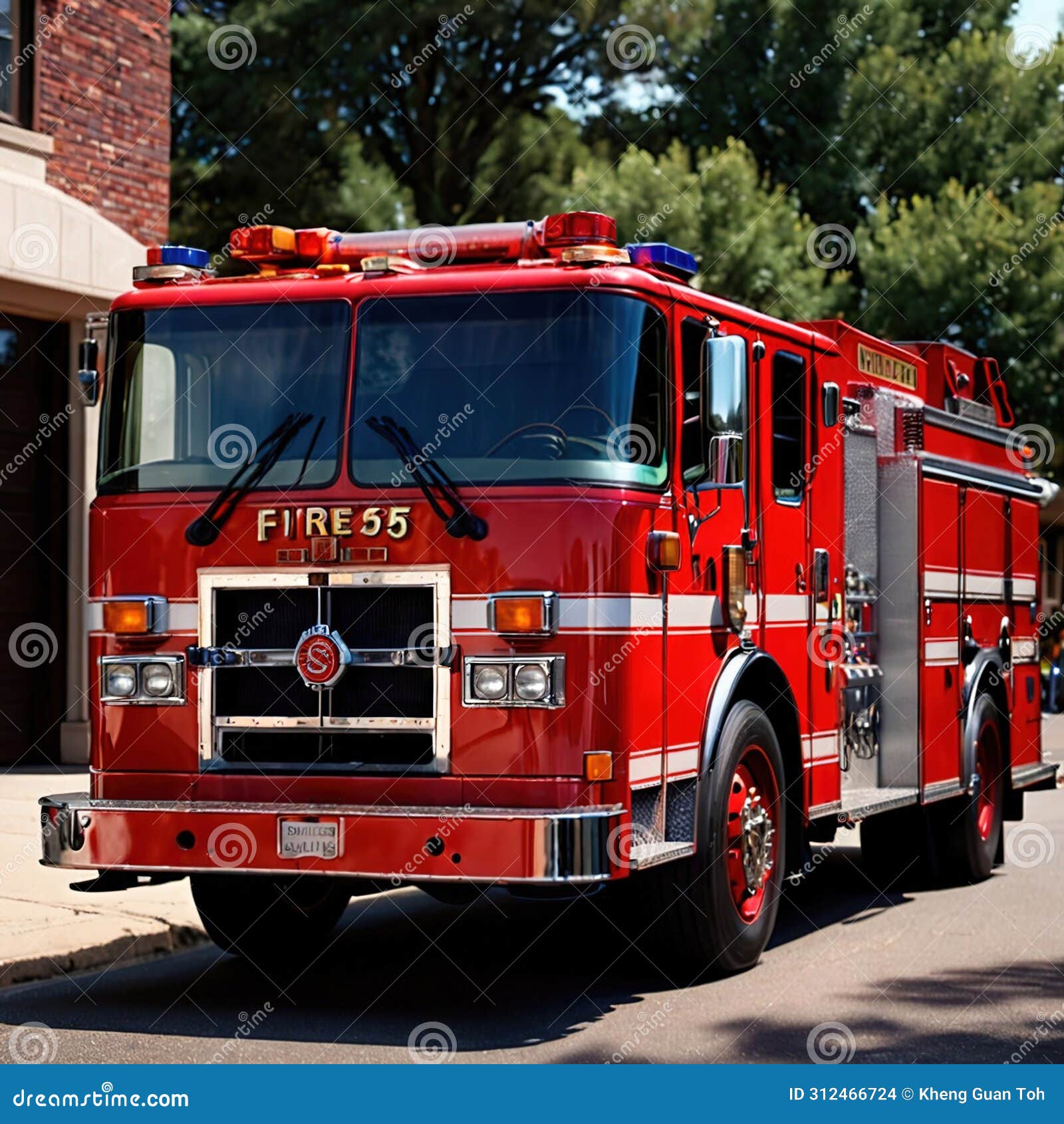 Fire Engine, Emergency Response Vehicle for Fire Fighting Stock ...