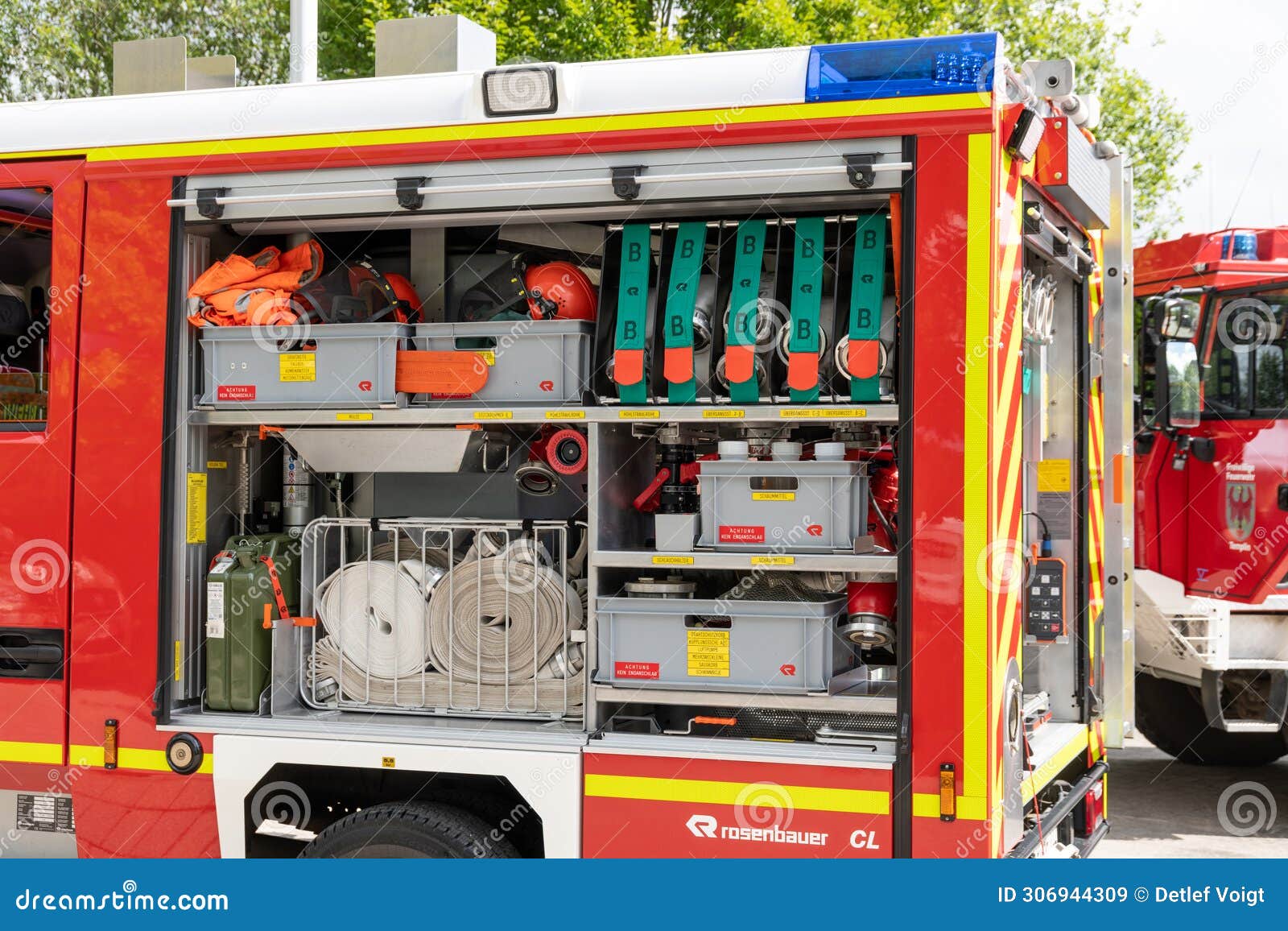 Fire Engine Equipment Ready for Emergency Response Editorial Stock ...