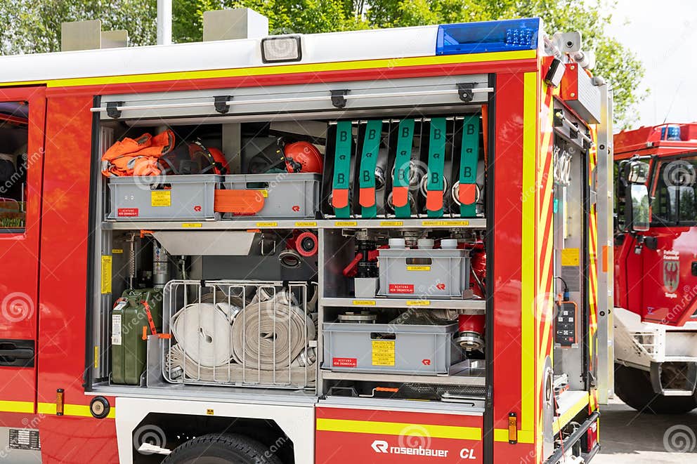 Fire Engine Equipment Ready for Emergency Response Editorial Stock ...