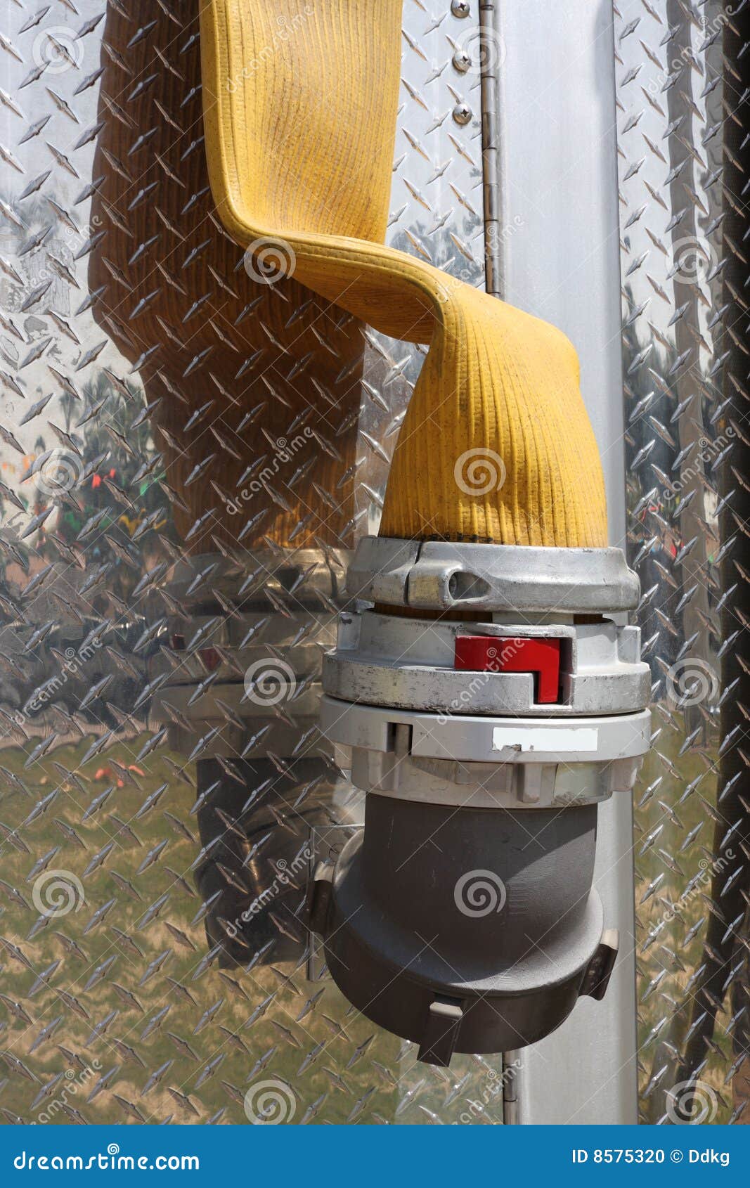 Fire engine hose stock photo. Image of safety, engine - 8575320