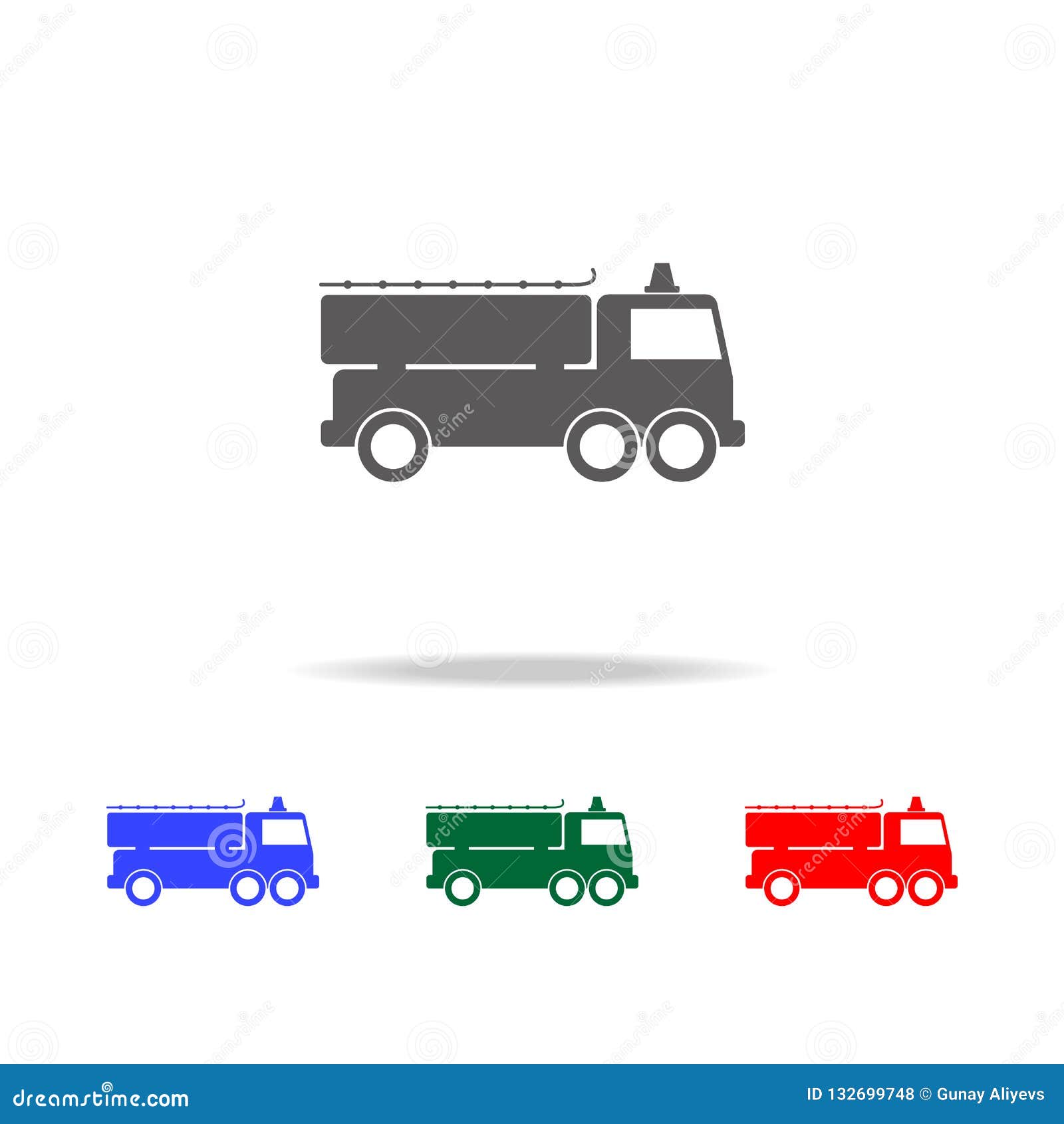 Fire Engine Icon. Elements of Fireman in Multi Colored Icons. Premium ...