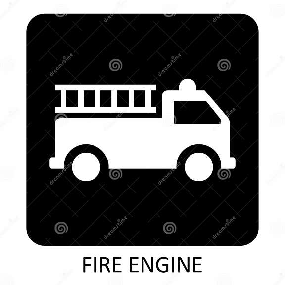 Fire Engine Icon Illustration Stock Illustration - Illustration of icon ...
