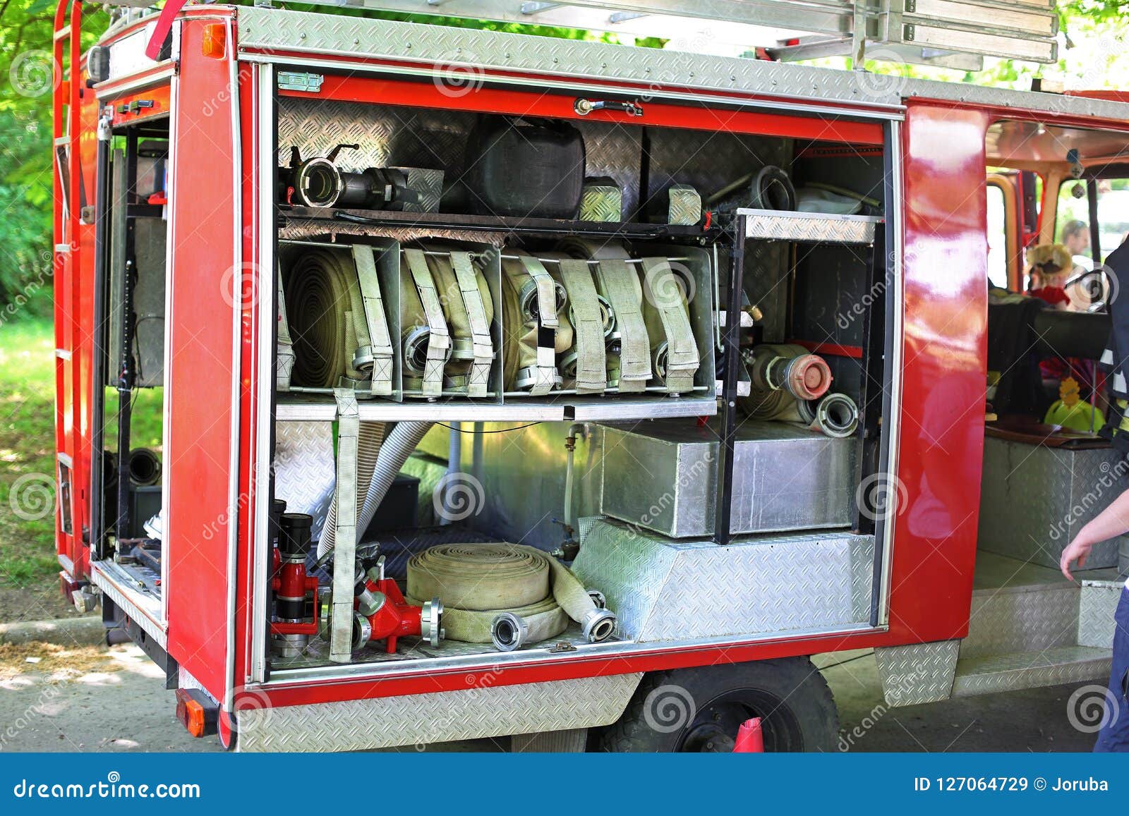 Fire-engine stock image. Image of help, firefighter - 127064729