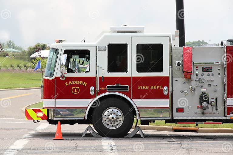 Fire Engine Ladder 1 stock photo. Image of ladder, hero - 56131842