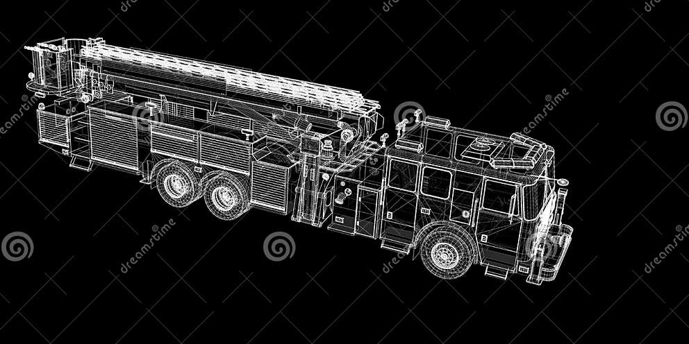 Fire Engine stock illustration. Illustration of safety - 46541325