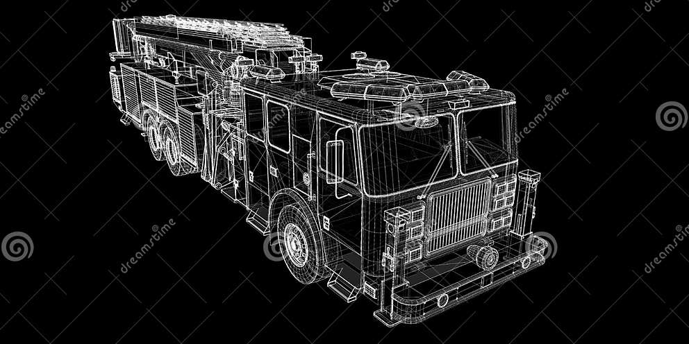 Fire Engine stock illustration. Illustration of industry - 46541556