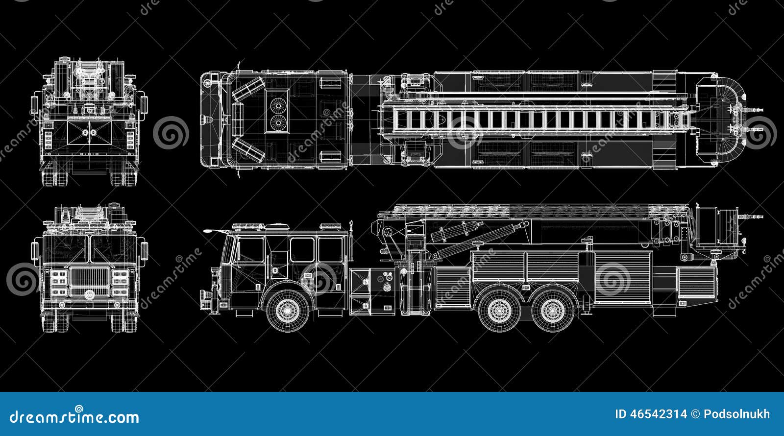 Fire Engine stock illustration. Illustration of occupation - 46542314