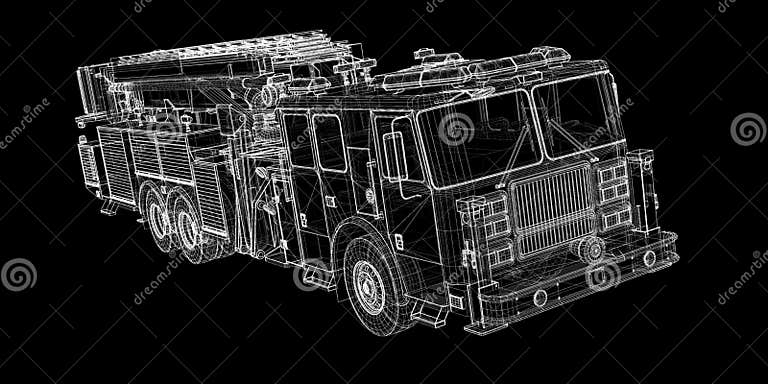 Fire Engine stock illustration. Illustration of services - 46542494