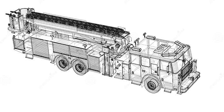 Fire Engine stock illustration. Illustration of hose - 47058737
