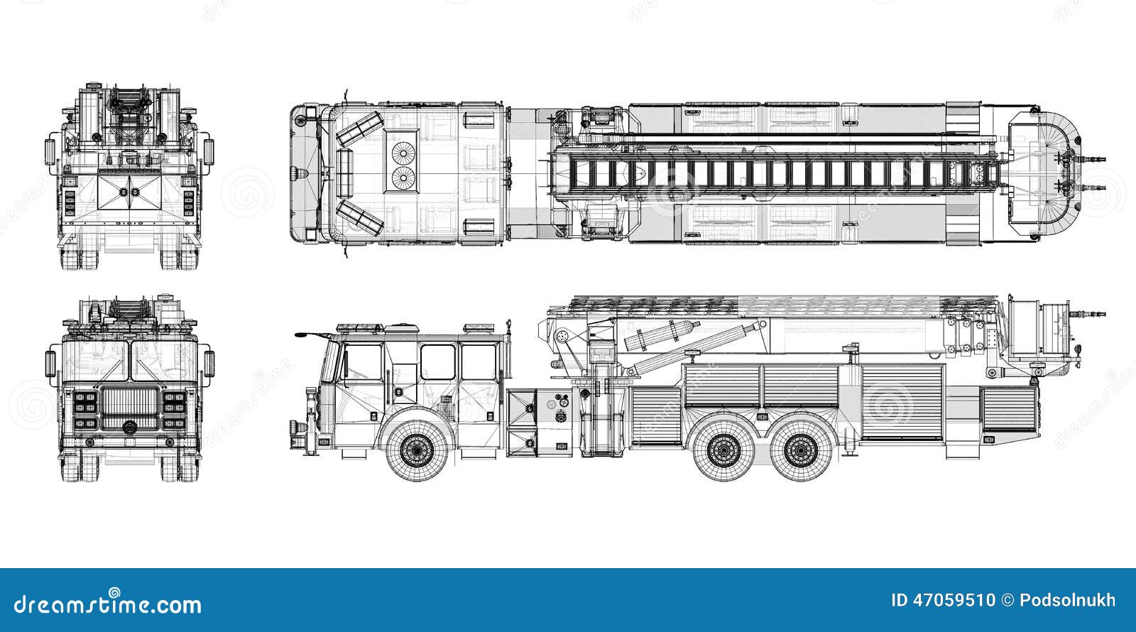 Fire Engine stock illustration. Illustration of safety - 47059510