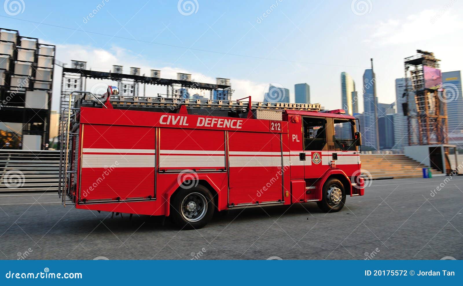 Fire engine at NDP 2011 editorial photography. Image of department ...
