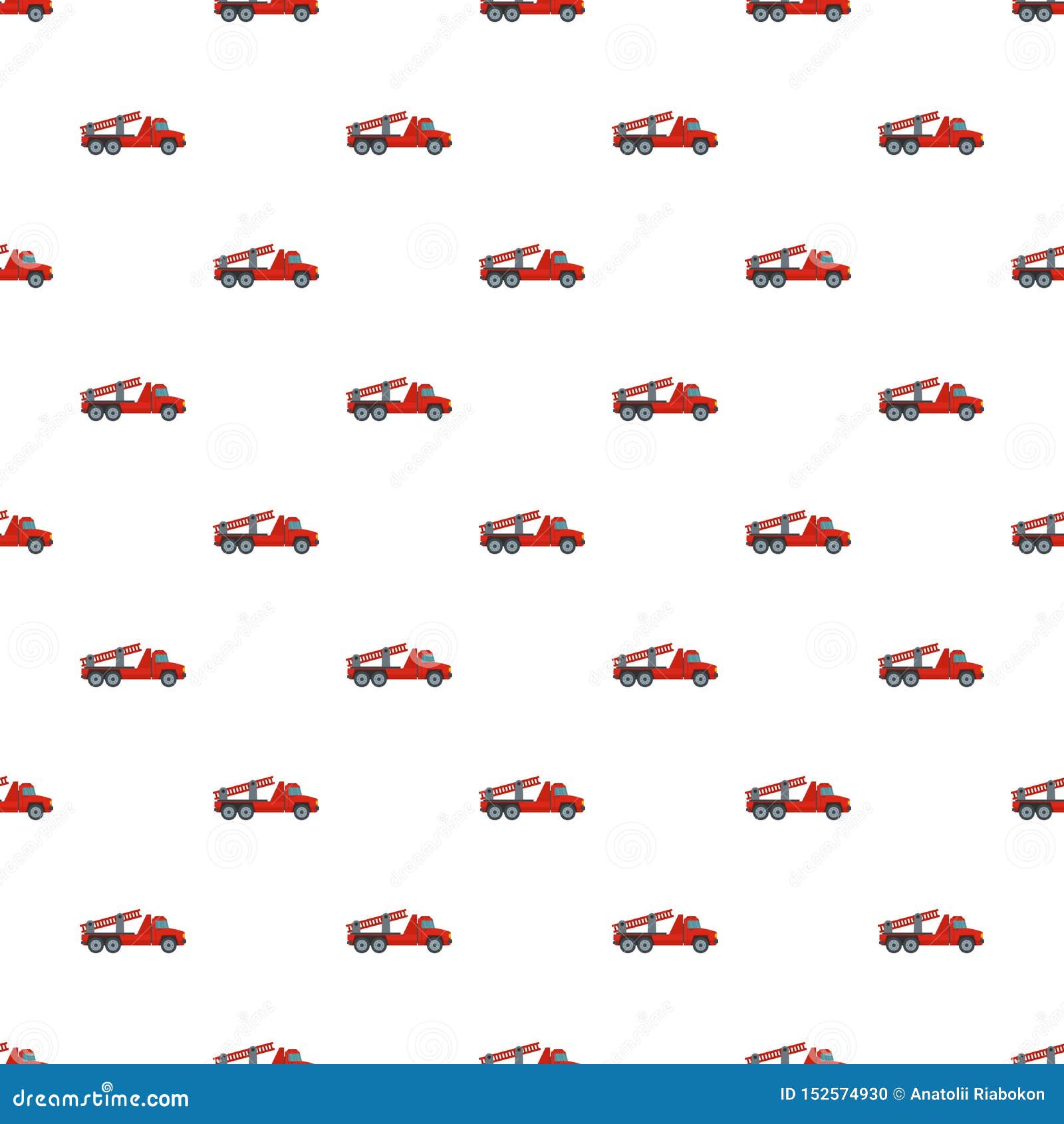Fire Engine Pattern Seamless Vector Stock Vector - Illustration of flat ...