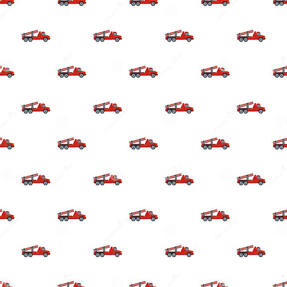 Fire Engine Pattern Seamless Vector Stock Vector - Illustration of flat ...