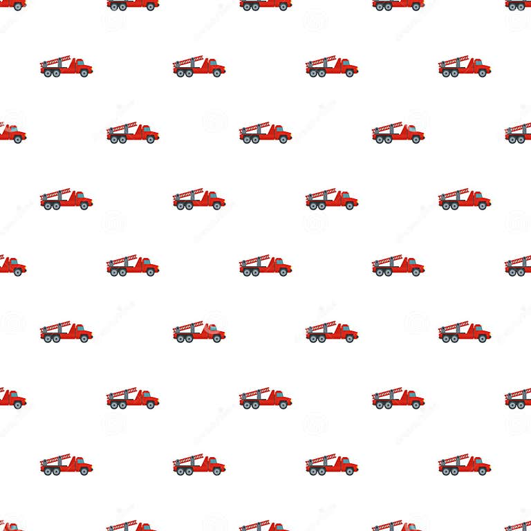 Fire Engine Pattern Seamless Vector Stock Vector - Illustration of flat ...